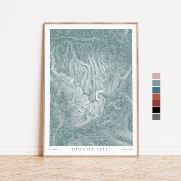 Contour Map - Etsy