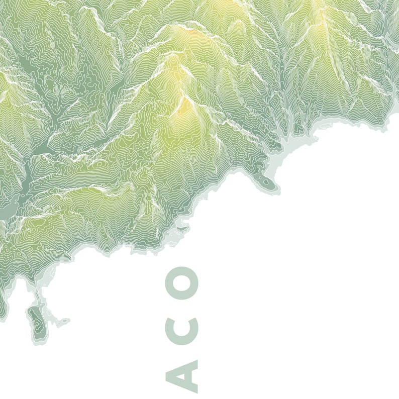 Monaco French Riviera Topographic Contour Relief Map | France Travel ...