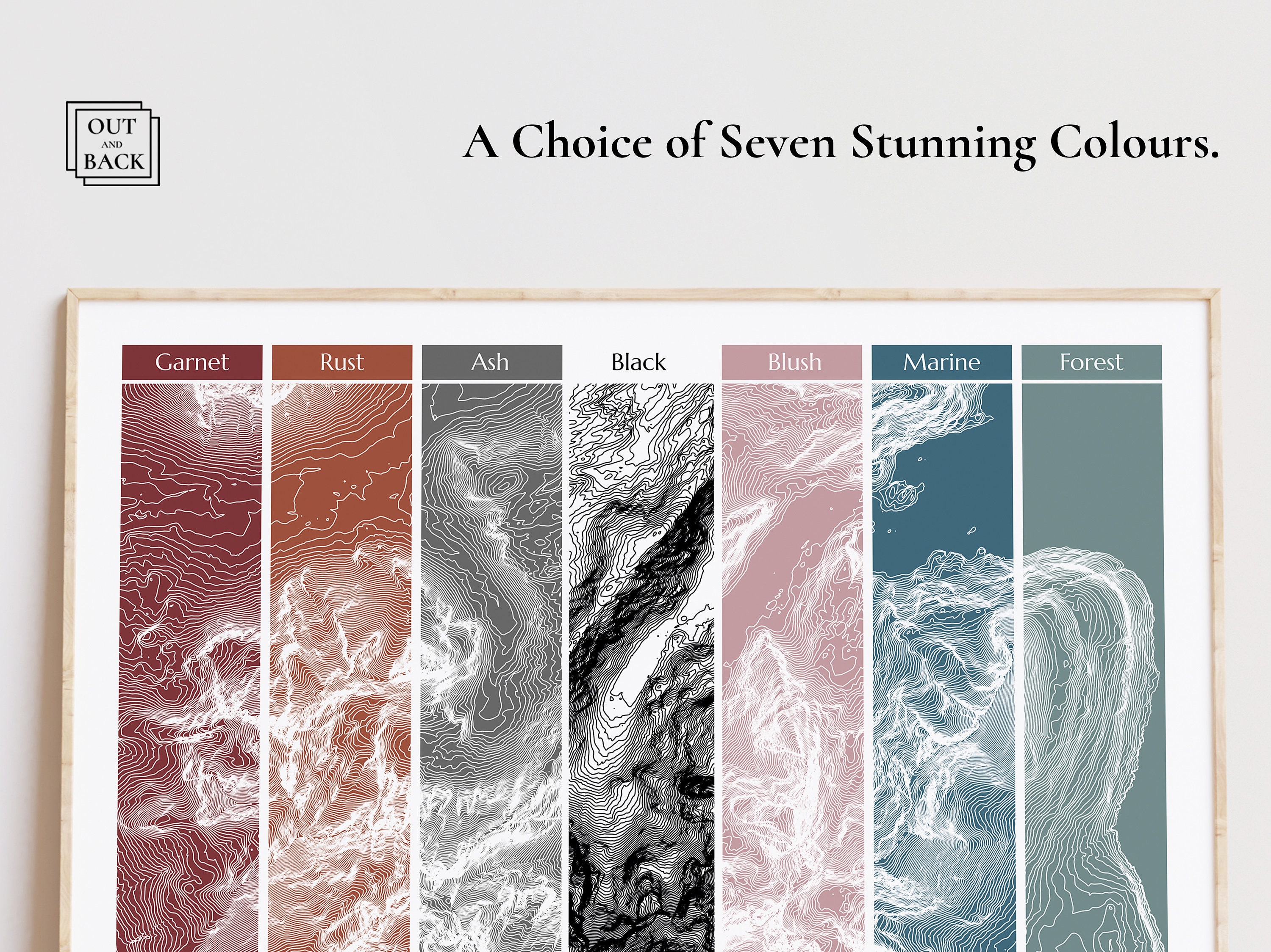 Mamores Lochaber Topographic Map Print | Scottish Highlands Mountain ...