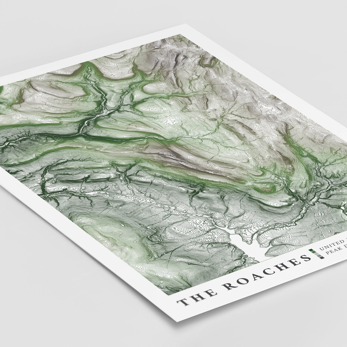 The Roaches Contour Map Peak District National Park Print Topographic ...