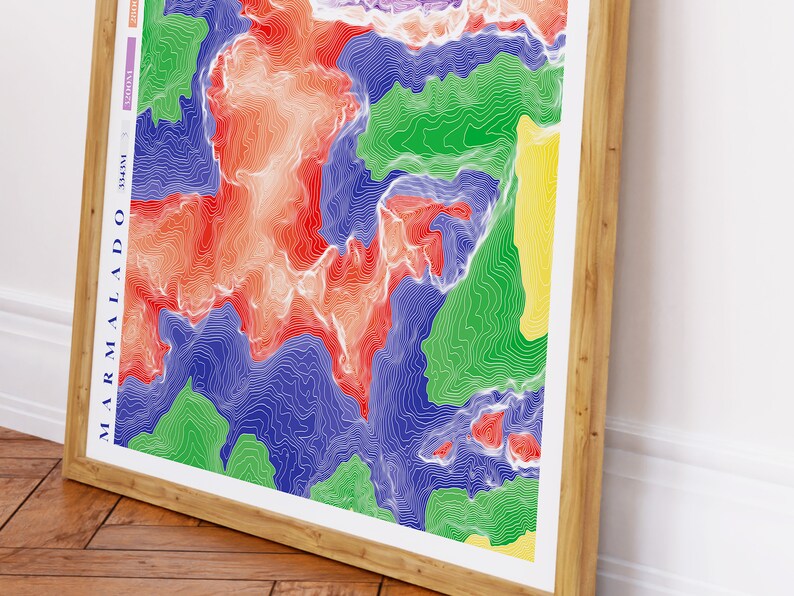 Marmolada Dolomites Italy Mountain Map Print Contour Map Topographic ...