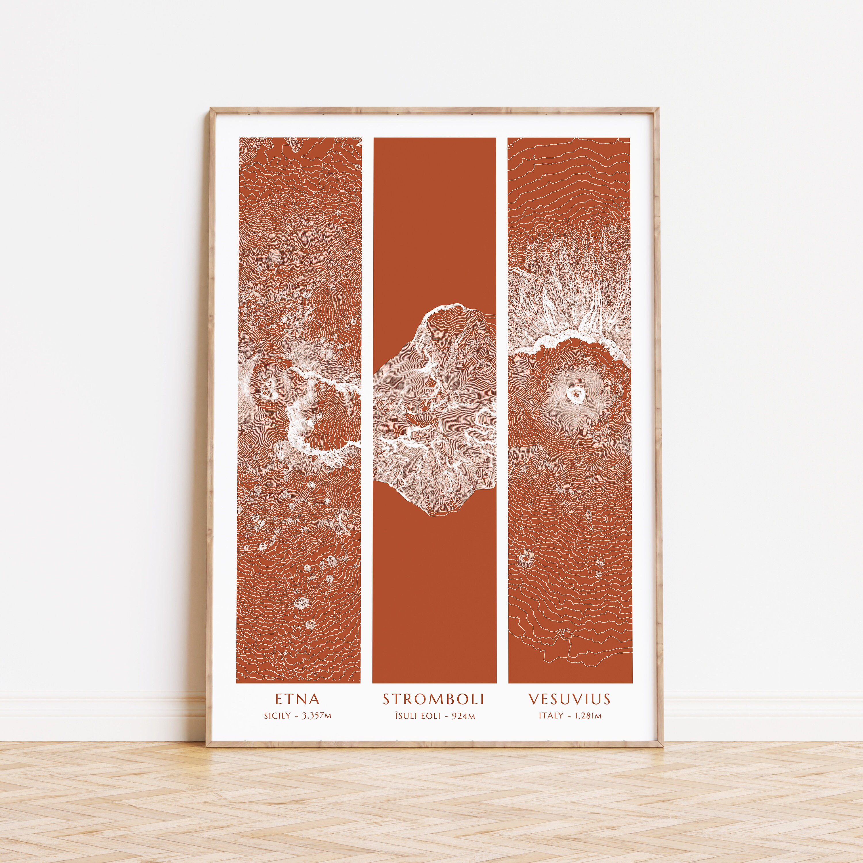 Italian Volcanos | Topography Map - Etna - Vulcano - Vesuvius - Travel ...