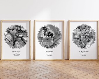 Three Peaks Challenge Mountains, Ben Nevis, Scafell Pike & Snowdon ...