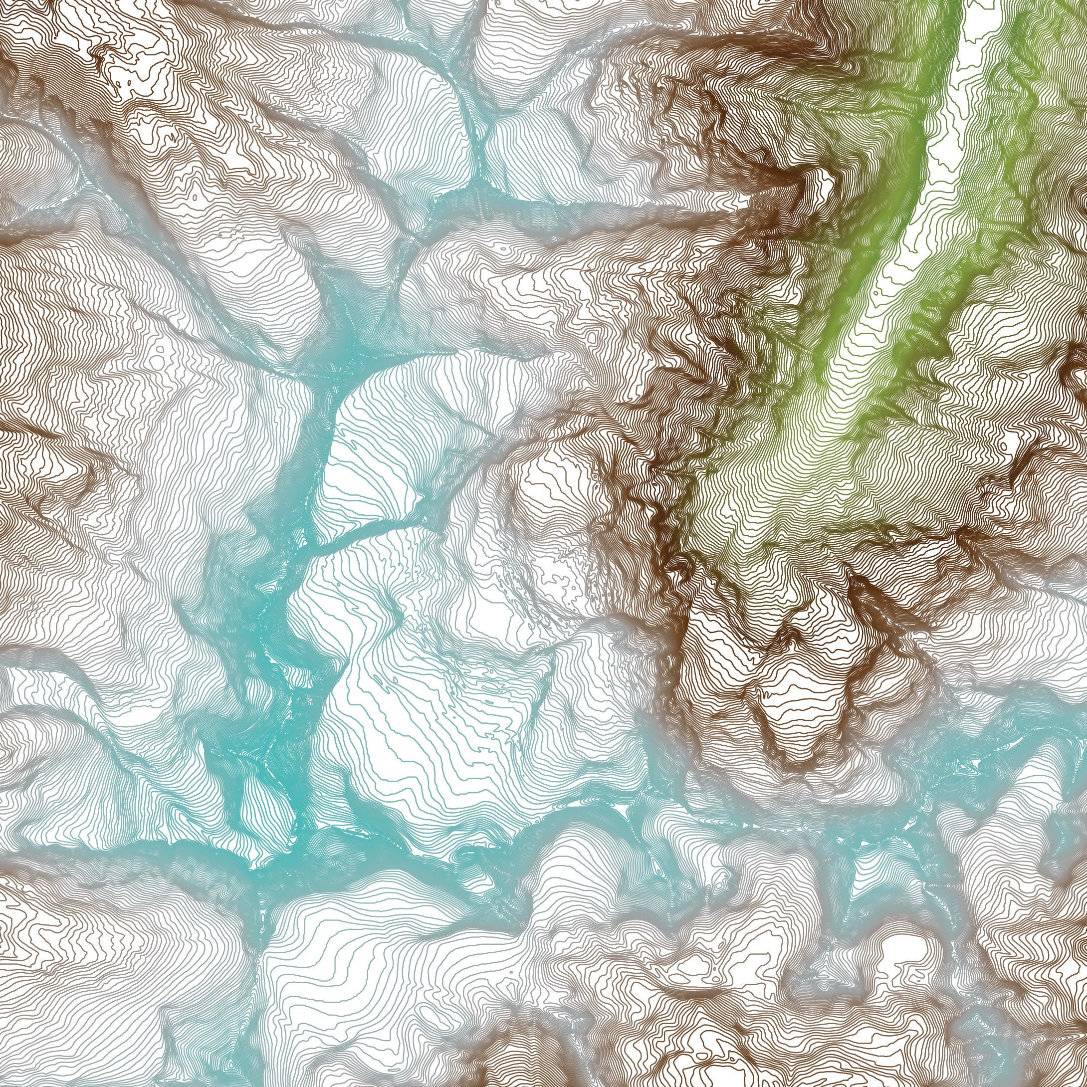 Gran Paradiso Italy Heat Contour Topographic Map Italian - Etsy