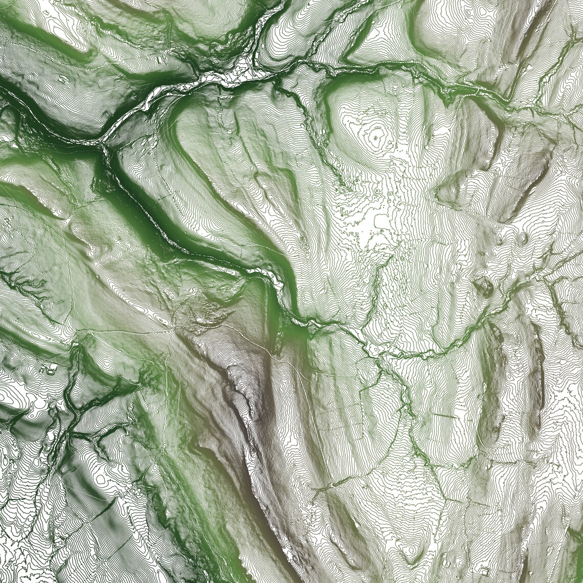 The Roaches Contour Map Peak District National Park Print Topographic ...