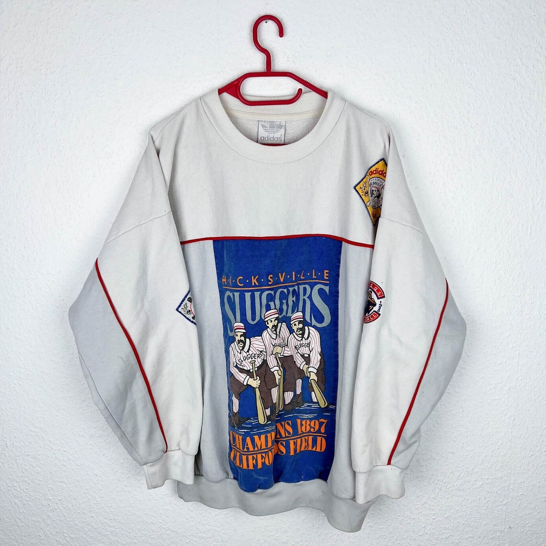 Vintage Adidas Sweater SIZE XL Hicksville Sluggers Baseball Best ...