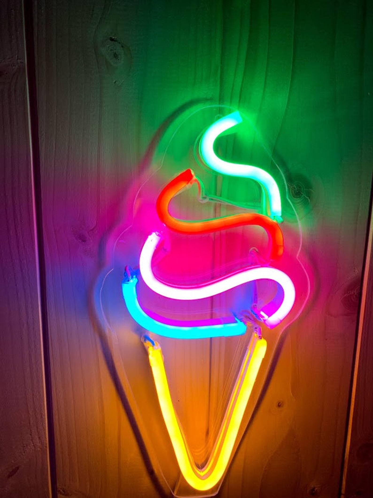 Neon Sign Ice Cream Custom Garage Sign Business Neon Sign | Etsy