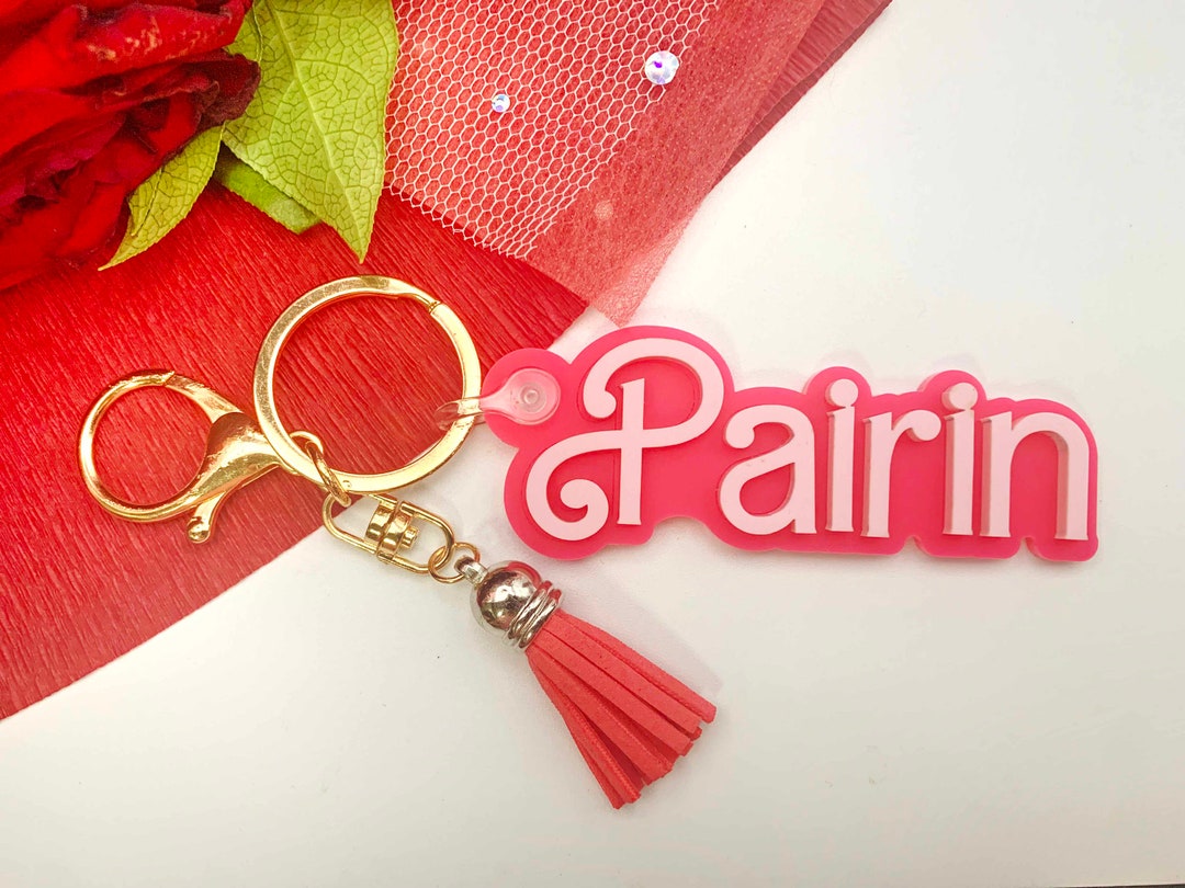 Barbie-inspired Keychain Personalized, Custom Keychain for Girls, Back ...