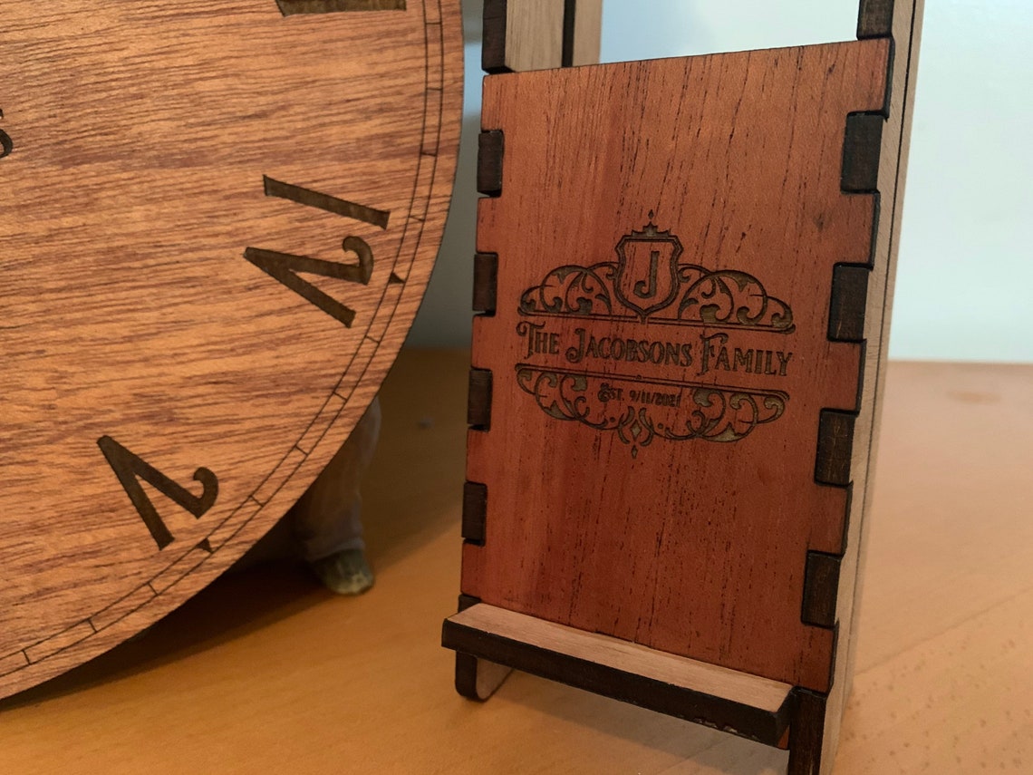PERSONALIZED Engraved Clock With Stand Wedding Gift | Etsy