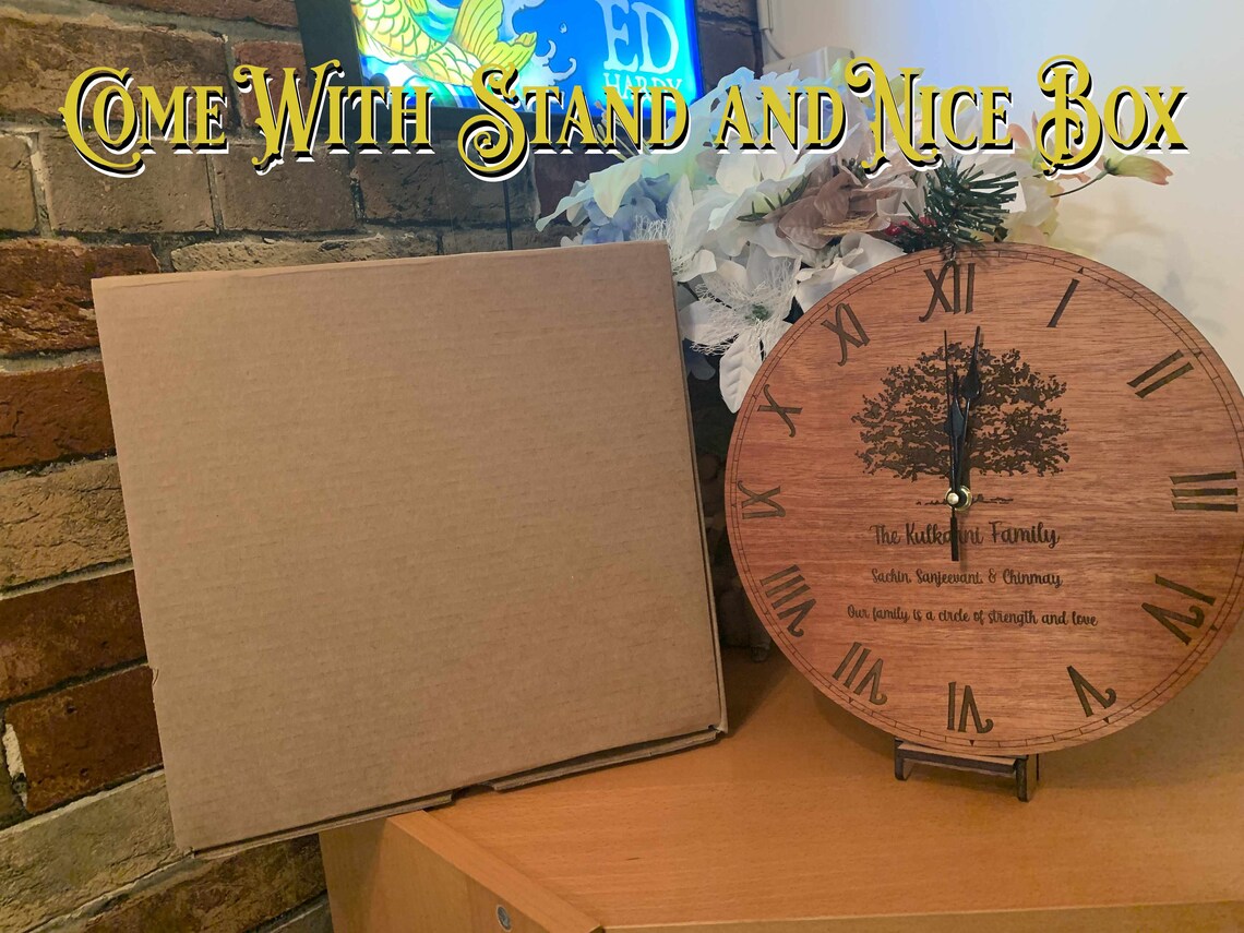 PERSONALIZED Engraved Clock With Stand Wedding Gift | Etsy