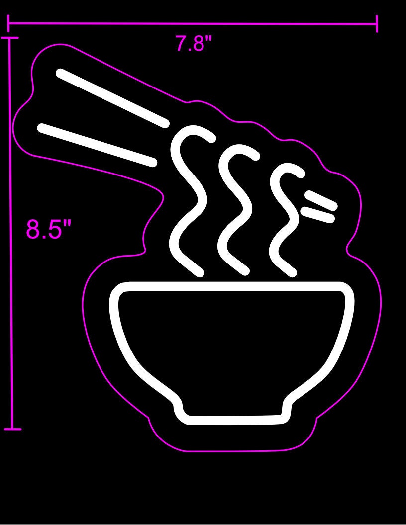 Neon Sign Ramen Custom Garage Sign Business Sign | Etsy