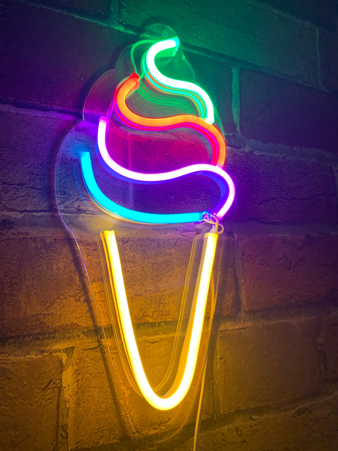 Neon Sign Ice Cream Custom Garage Sign Business Neon Sign - Etsy