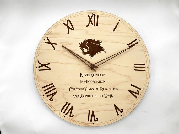 PERSONALIZED Farewell Engraved Clock Gift Company Logo - Etsy