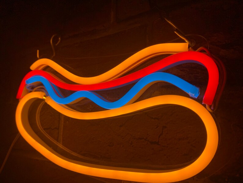 Neon Sign Hot Dog Custom Garage Sign Business Sign | Etsy