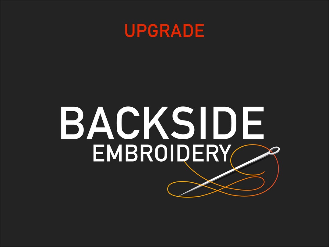 BACKSIDE EMBROIDERY UPGRADE - Etsy