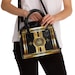 Greek Key Black Gold Medallion Shoulder Handbag - Etsy