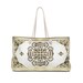 Greek Key Ornate Baroque Black Cream Gold Weekender Bag - Etsy