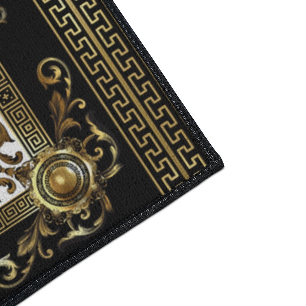 Greek Key Black Gold White Ornate Heavy Duty Kitchen/door/bath - Etsy