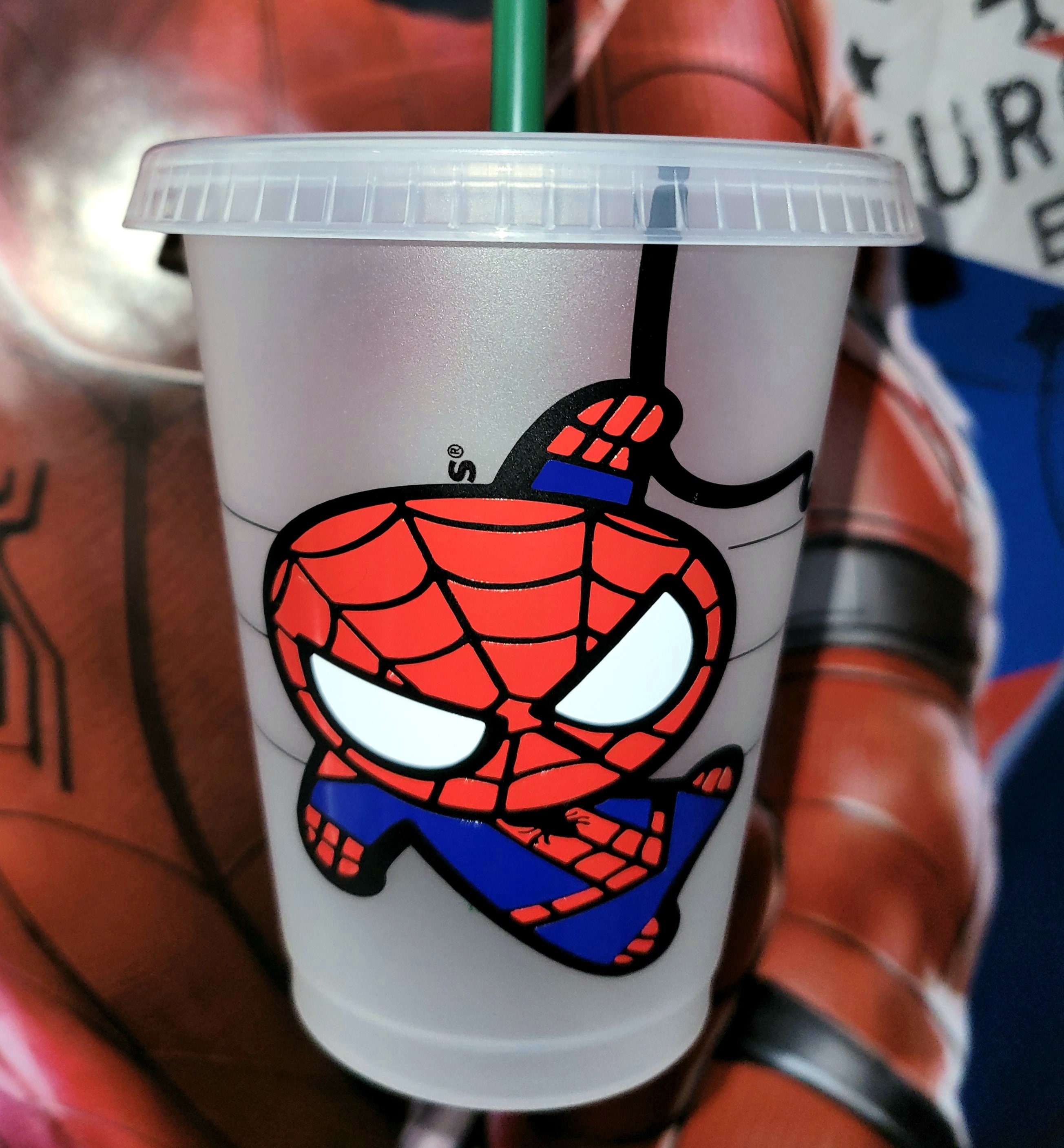 16 Oz Spider-man Inspired Cup, Custom Kids Cup, Custom Cups ...