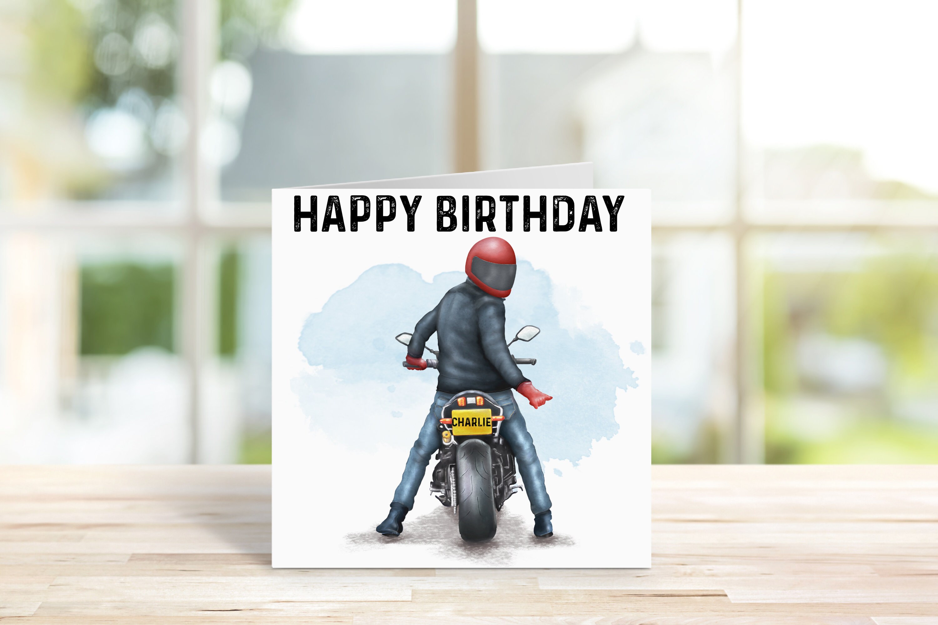 Personalised Biker Birthday Card Motorbike Card Card for - Etsy UK