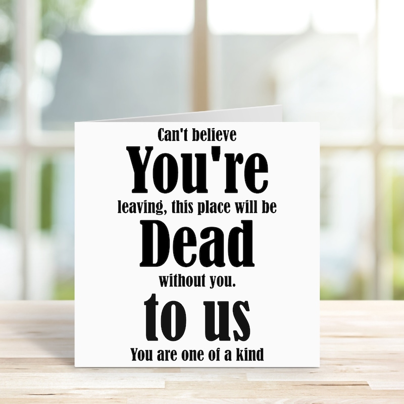 Funny Leaving Card - Etsy UK