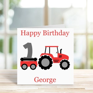Personalised Tractor Birthday Card Greetings Card 2 Sizes Tractor ...