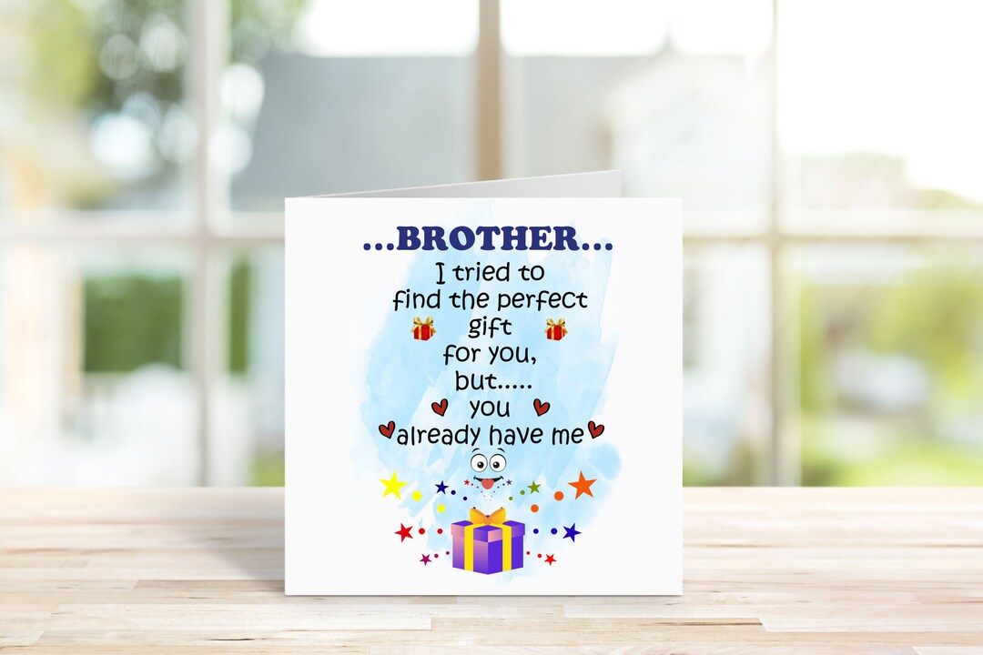 Brothers Birthday Card Card for Brother Birthday Card for Brother ...