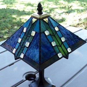 Prairie Style Stained Glass Lamp - Etsy