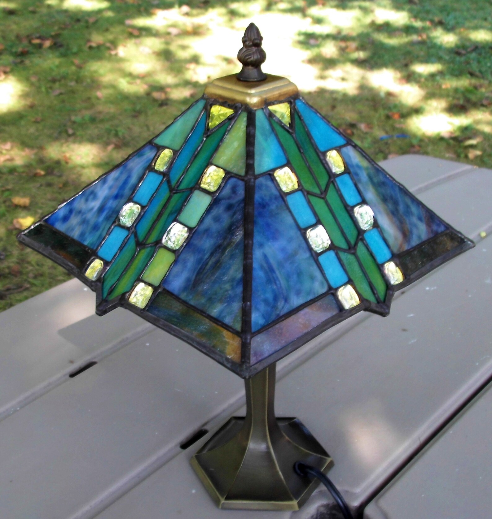 Prairie Style Stained Glass Lamp - Etsy