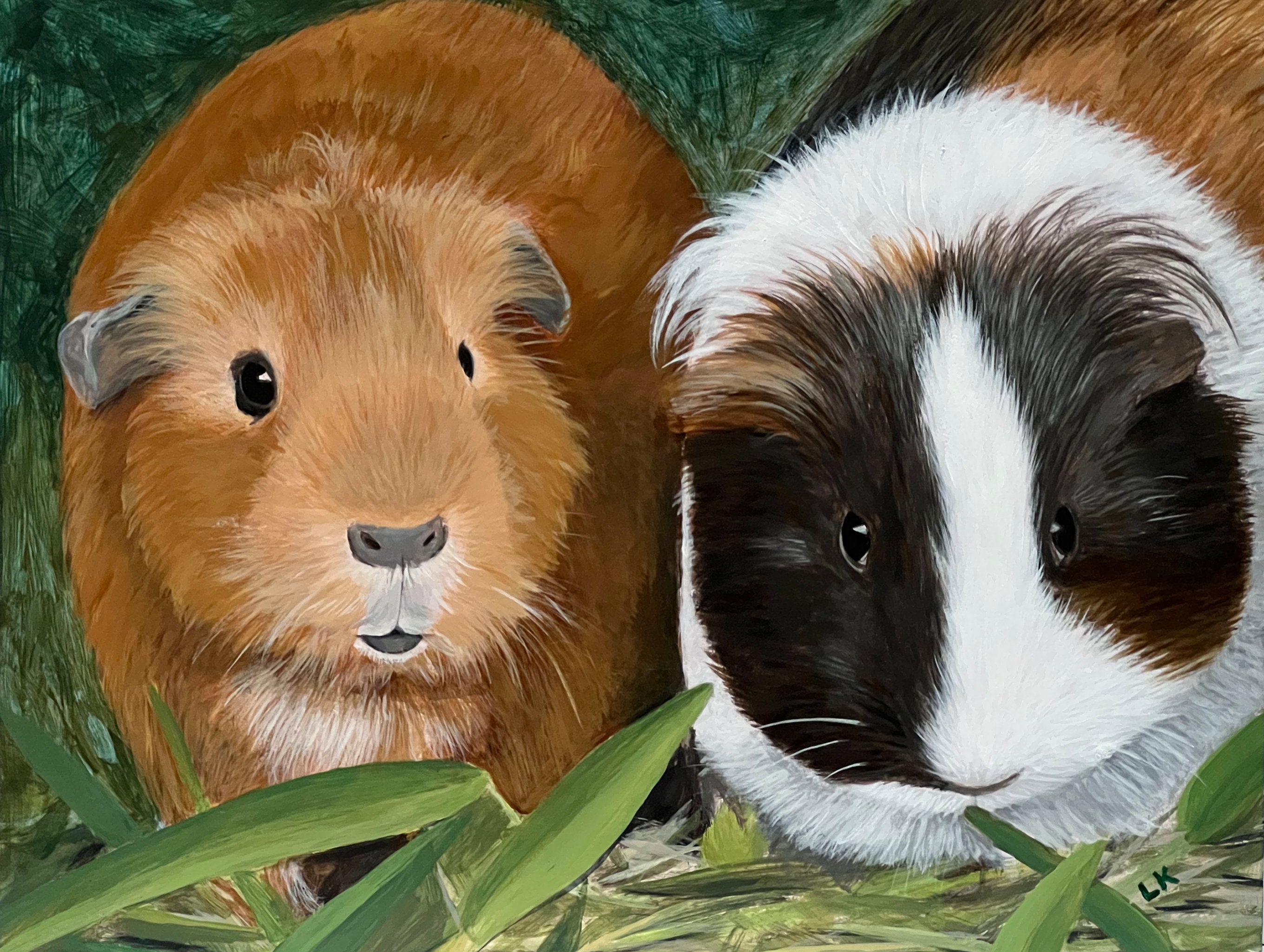 Guinea Pig Painting, Guinea Pig Wall Art, 8x10”, Original Acrylic ...