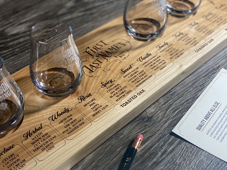 Personalized Bourbon Whiskey Flight Board - Etsy