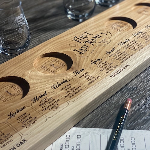Whiskey Tasting Flight Board Personalized Whiskey Flight - Etsy