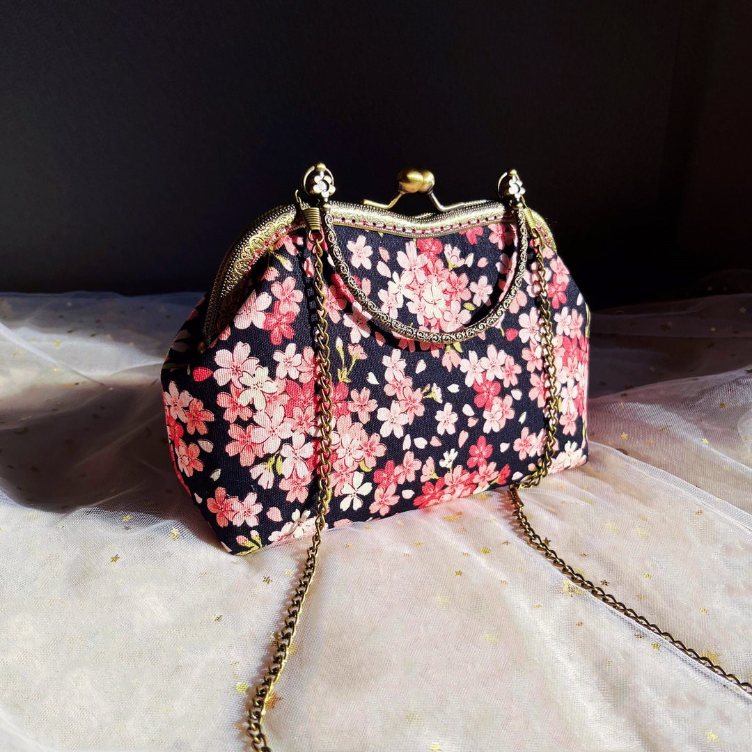 Japanese Bag, Small Pink Shoulder Bag,cotton Bag,red Bag, Japanese ...