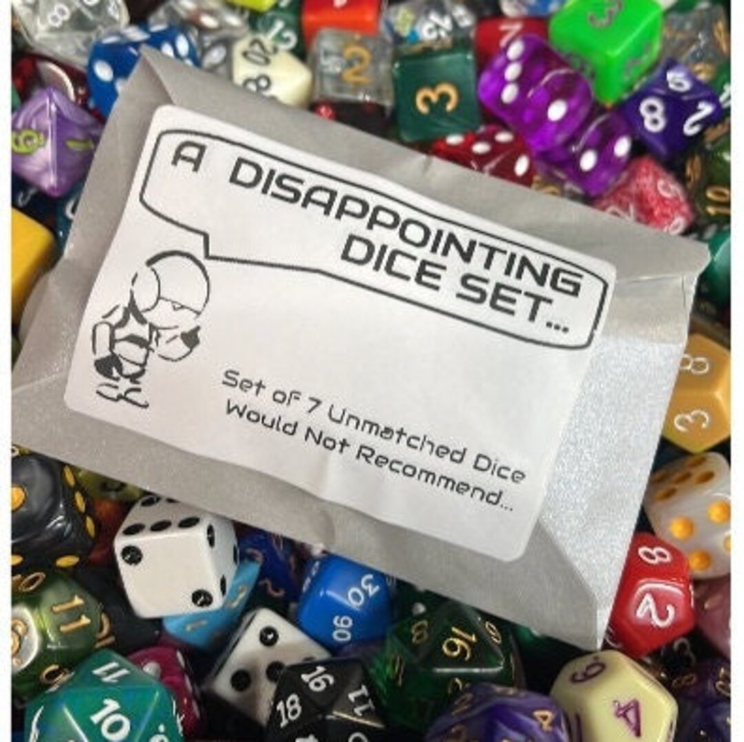 A DISAPPOINTING DICE SET Rpg Dice Set of 7 Unmatched Dice A Bad Gift ...