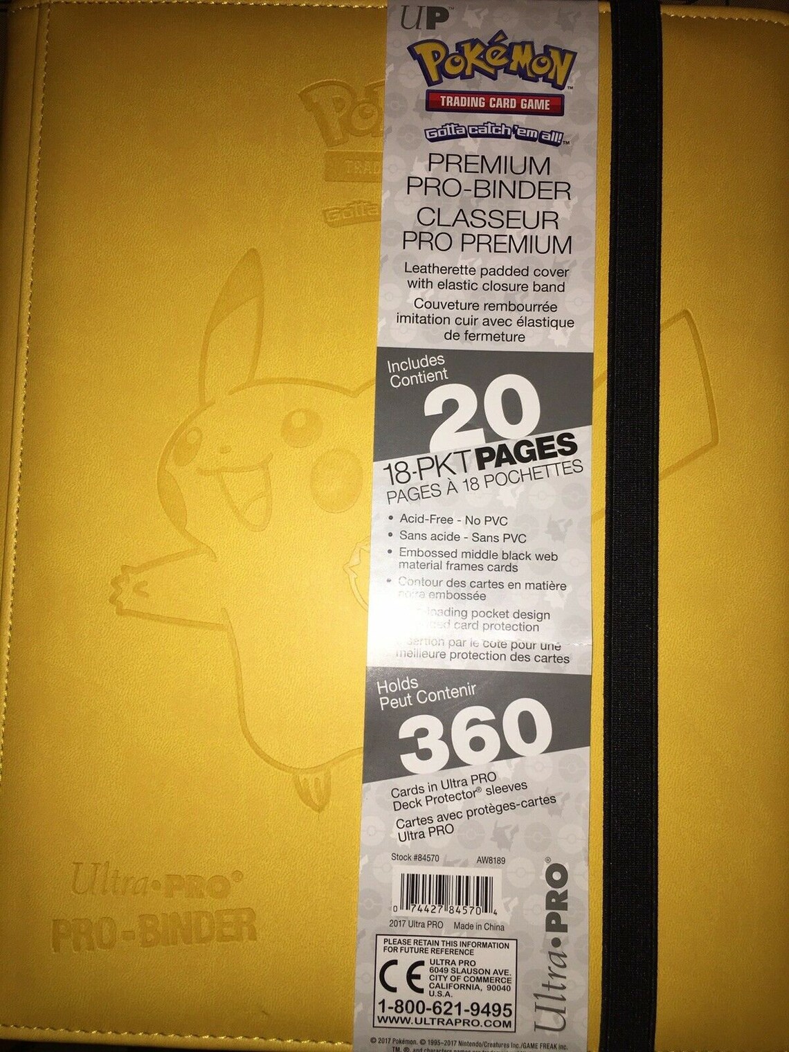 Pikachu Pokemon Trading Card 9-pocket Premium Pro-binder - Etsy