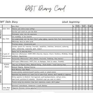 The DBT Journal Digital Download Personal Use, 99-page Journal, Linehan ...
