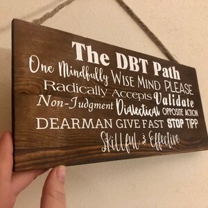 Dbt Skills Decor, Real Wood Dialectical Behavior Therapy Inspired *key ...