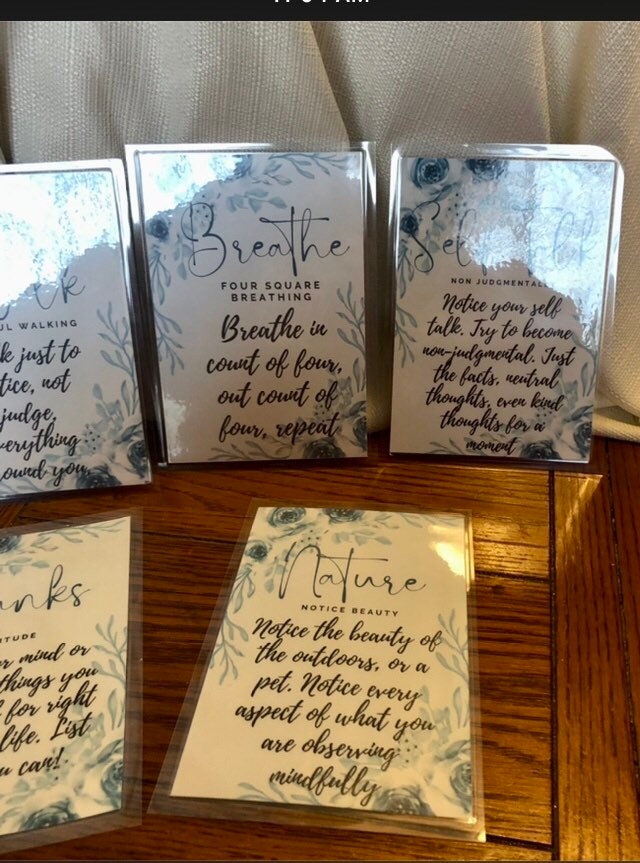 Self Care Cards Laminated 12 Cards With Mindfulness and Tips | Etsy