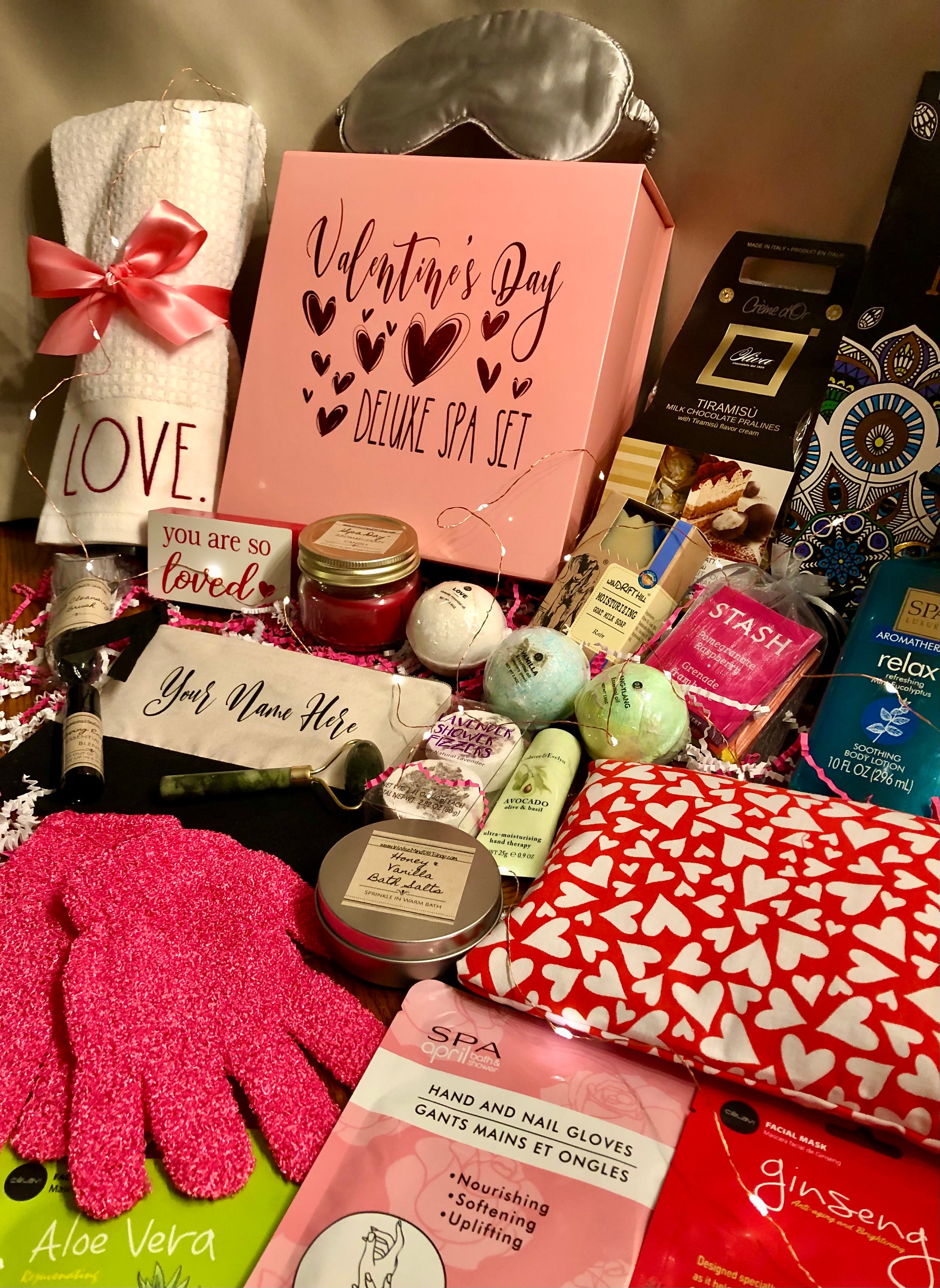 Valentines Day Ultra Deluxe Custom Spa Gift Set
