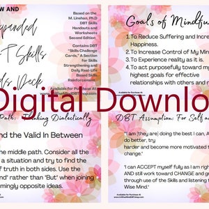 New Expanded DBT Skills Flashcard Deck With DBT Challenge Cards Bonus ...