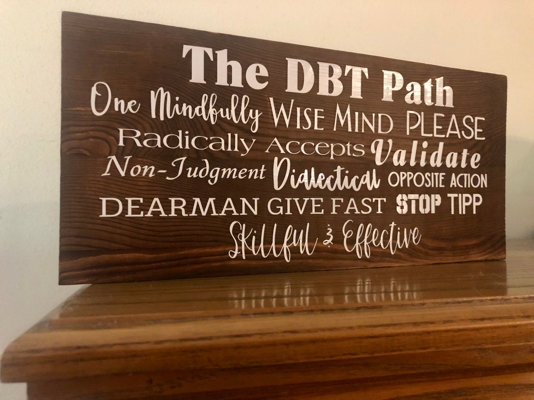 Dbt Skills Decor, Real Wood Dialectical Behavior Therapy Inspired *key ...