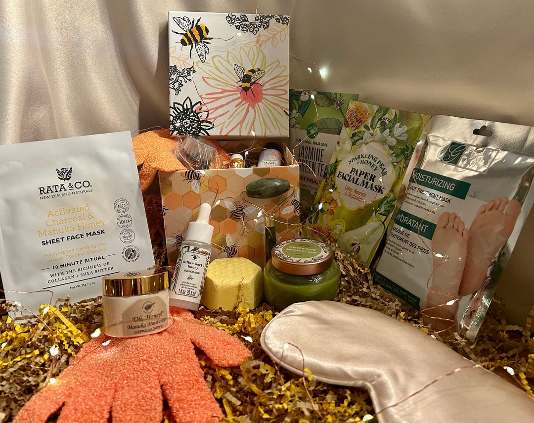 Honey Bee Lovers Spa Box Gift Set Beautiful Honey Bee Decor Box Full of ...