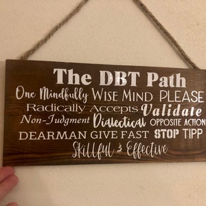 Dbt Skills Decor, Real Wood Dialectical Behavior Therapy Inspired *key ...