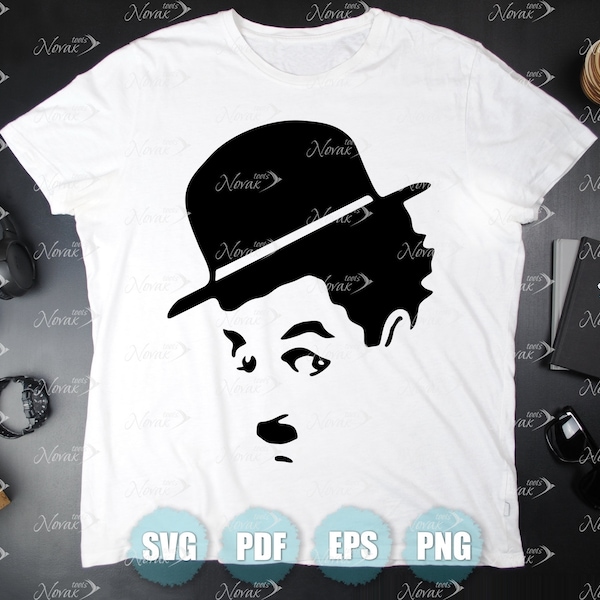 Silhouette Charlie Chaplin - Etsy