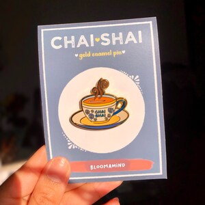 Tea Enamel Pin, Chai Pin, Chai Shai Pin Enamel, Desi Chai Pin, Gifts ...
