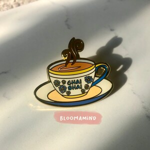Tea Enamel Pin, Chai Pin, Chai Shai Pin Enamel, Desi Chai Pin, Gifts ...