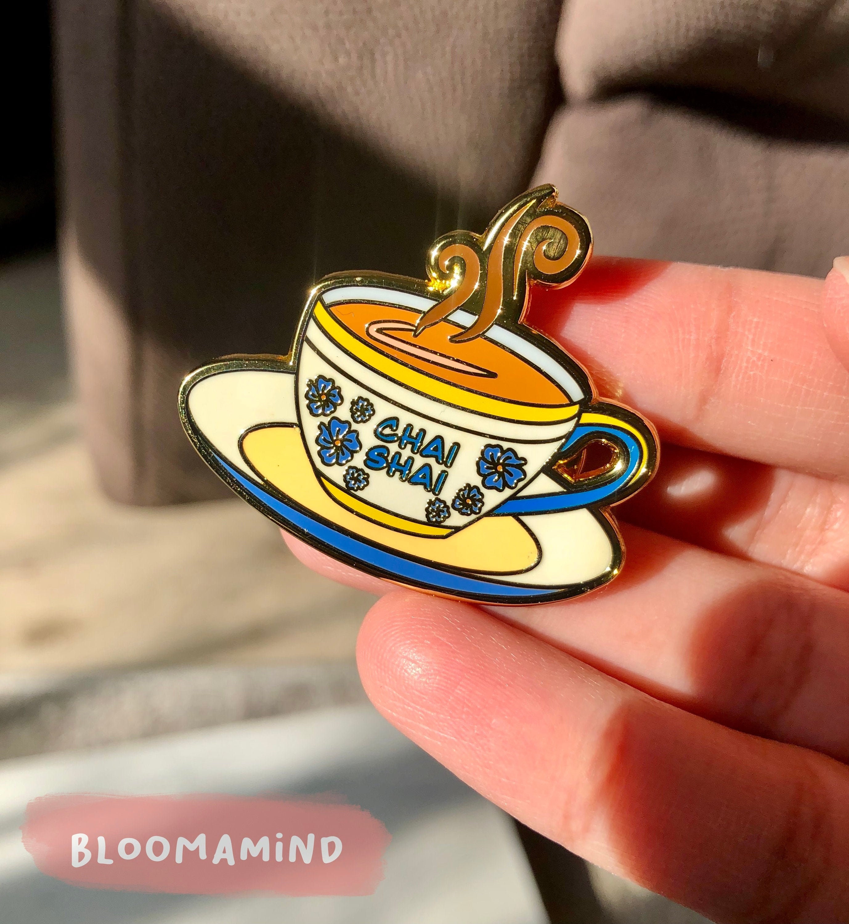 Tea Enamel Pin Chai Pin Chai Shai Pin Enamel Desi Chai Pin - Etsy