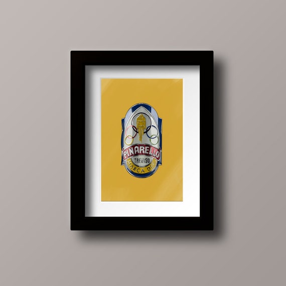 Vintage Pinarello Head Badge A4/A3 Giclee Print of Original | Etsy