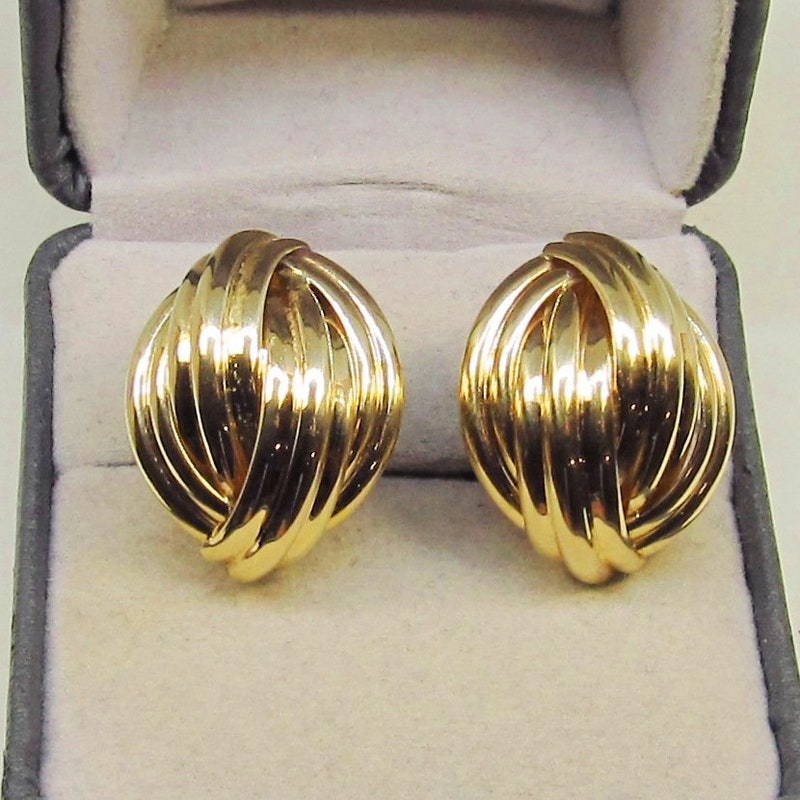 Omega Back Earrings - Etsy