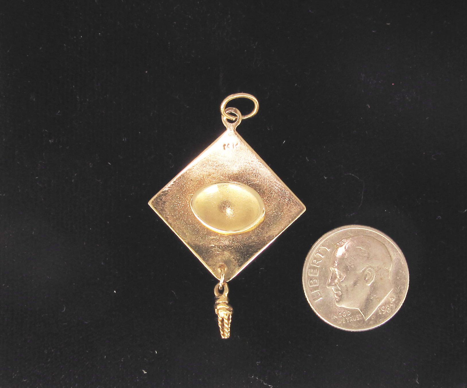 Vintage 14kt Gold Graduation Charm/pendant (1222) - Etsy
